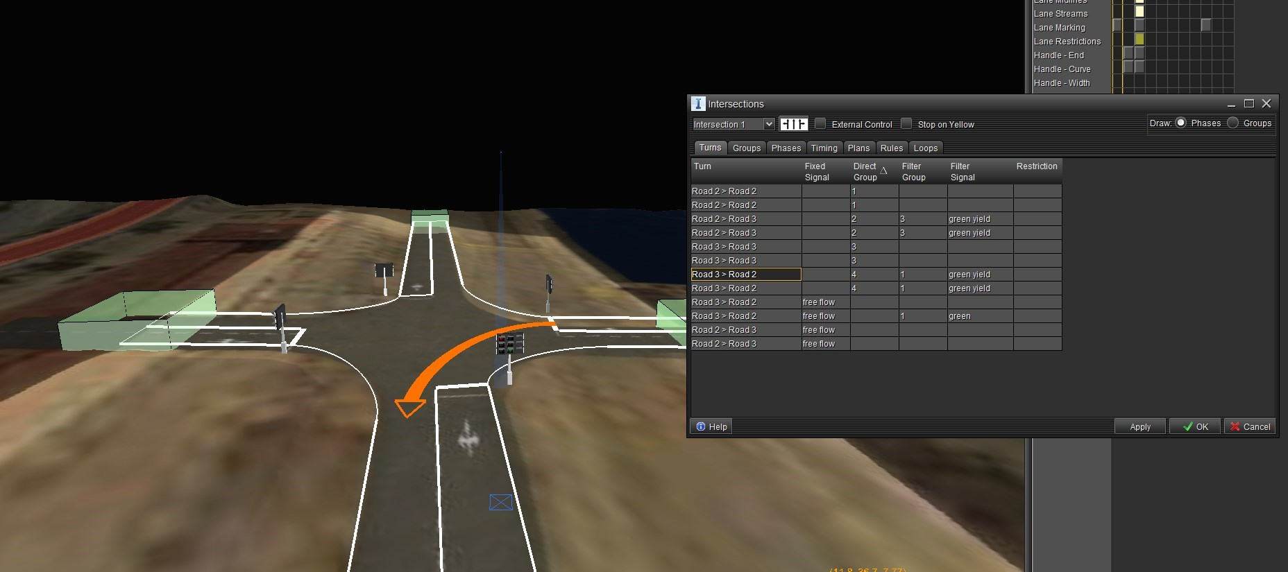 How to create a signalized junction in Infraworks Traffic Simulation