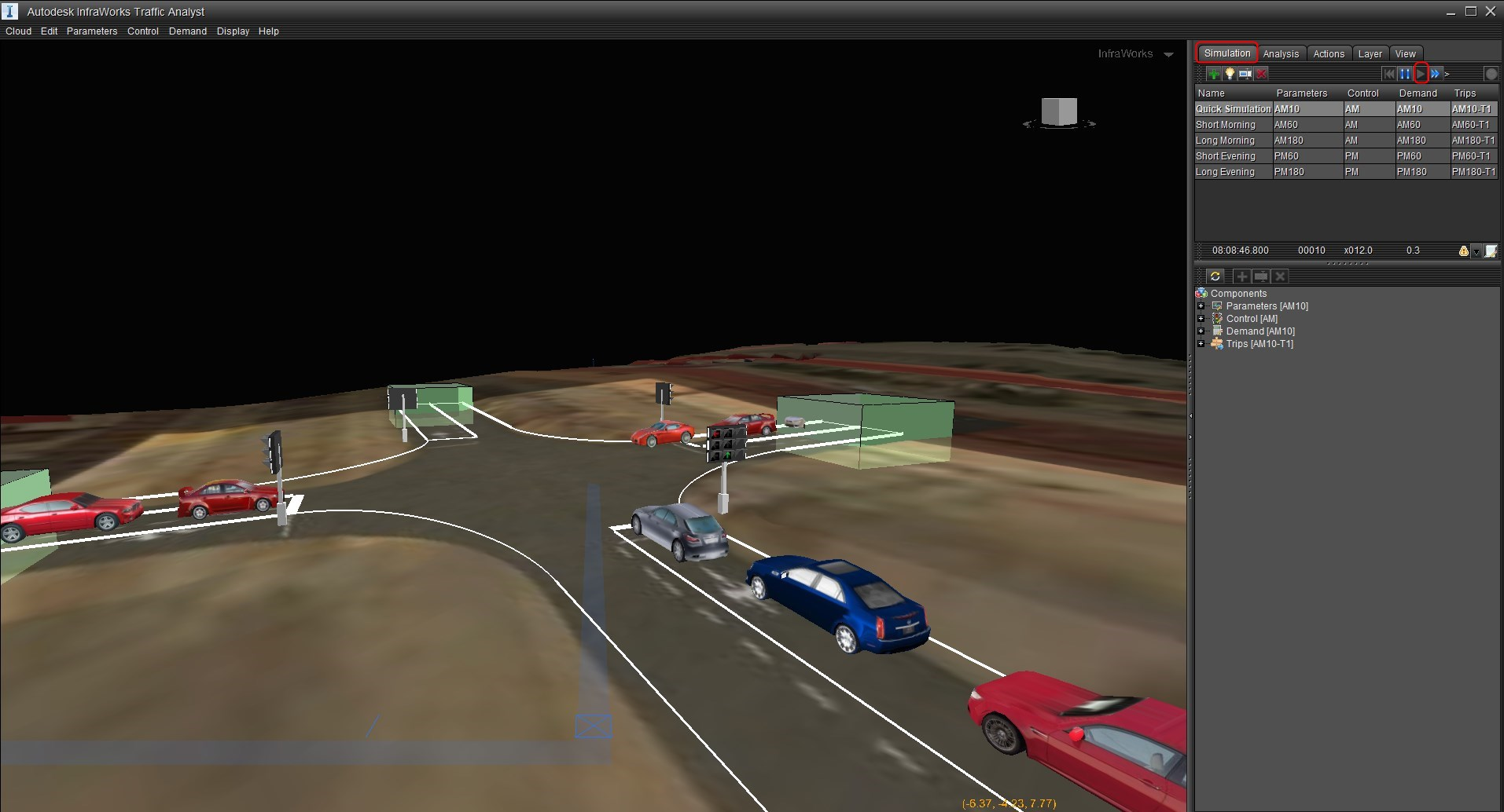How to create a signalized junction in Infraworks Traffic Simulation