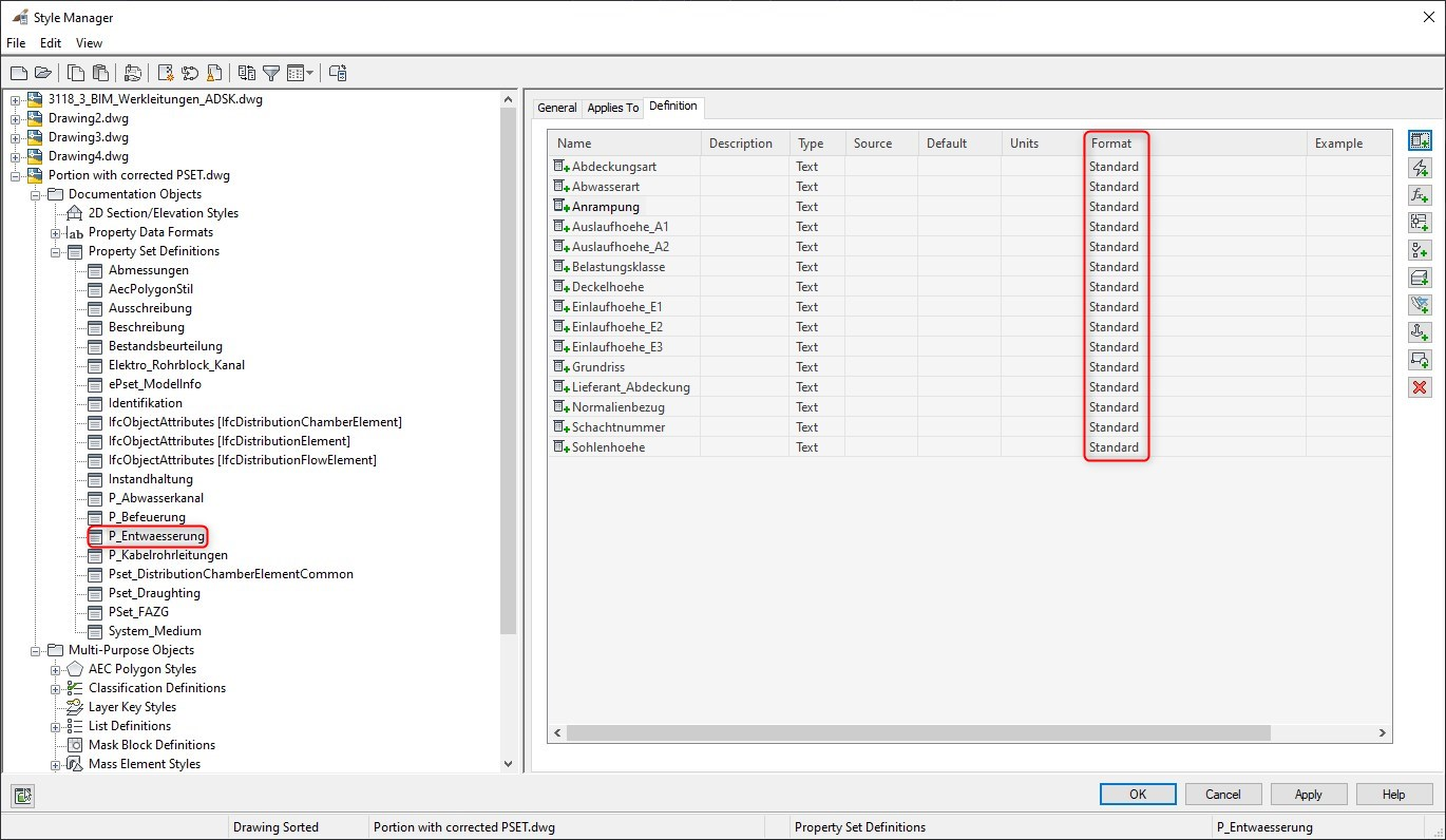 Property Values For The Objects Property Sets Are Empty When Exporting