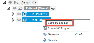 How to change cut direction (toolpath parameters) for multiple toolpaths in Fusion