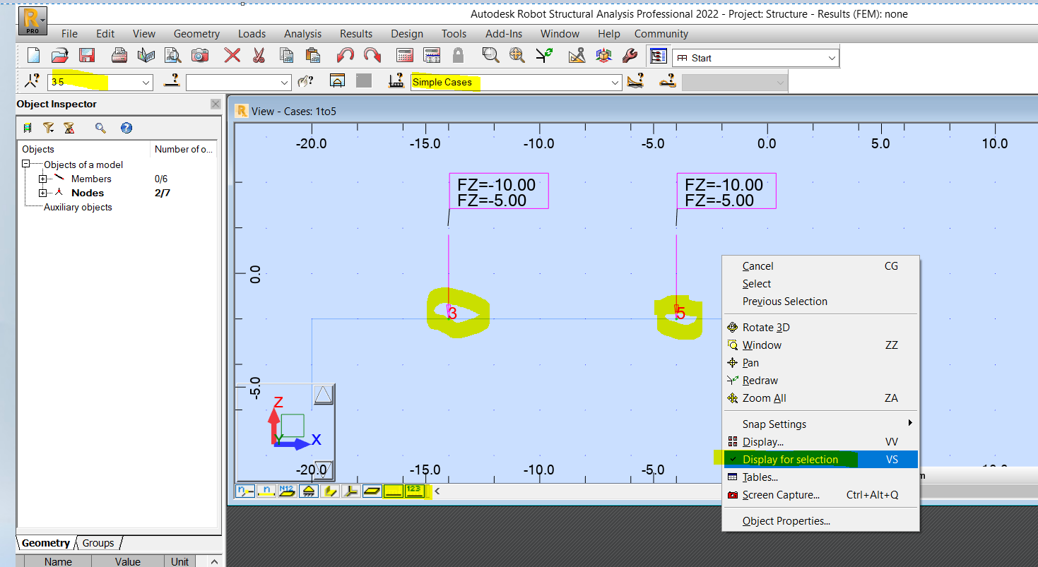 How to present all loads, applied to selected node in Robot Structural ...