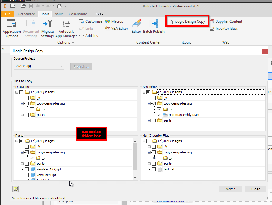 Copy Design of drawing shows unrelated drawings which slows subsequent ...