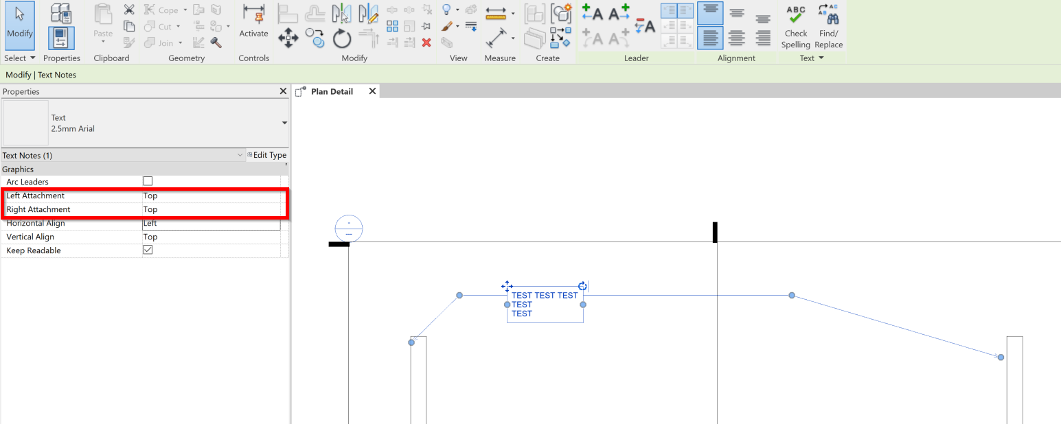 Leader line editing greyed out in assembly views in Revit