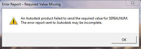 "An Autodesk product failed to send the required value for SERIALNUM ..." when starting Moldflow ...