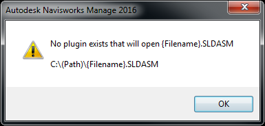 Navisworks: No plugin exists that will open SolidWorks 2015 file