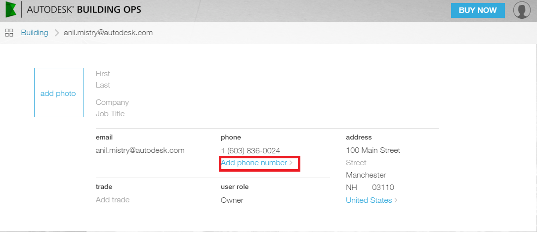 How to Change Location and Mobile Number in Autodesk BIM 360 Ops using ...