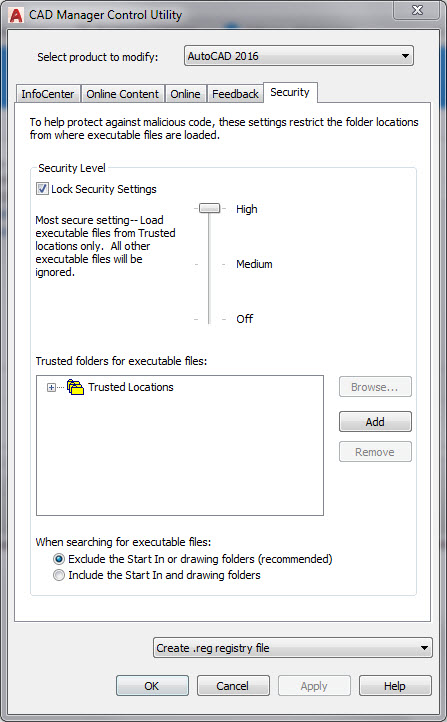 How to modify and lock the SECURELOAD variable in AutoCAD for multiple ...