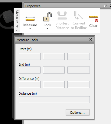 Navisworks Measure Tool icons missing from the "Measure Tools" Window
