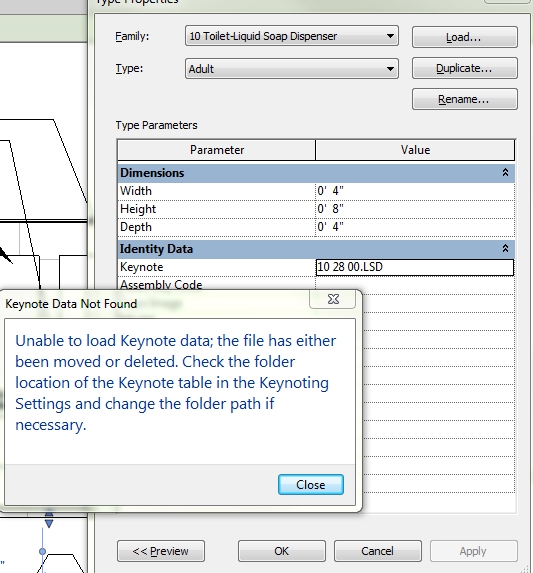 Revit Error Unable To Load Keynote Data Revit Autodesk Knowledge Network