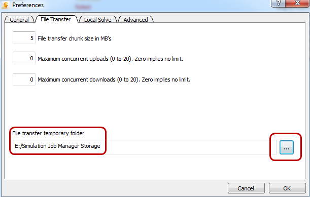 How to change the Simulation Job Manager temporary file location in Moldflow