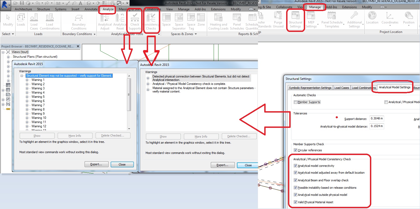 REVIT - is it possible to verify Revit analytical model in Revit