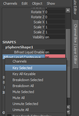 How to control Emission on Bifrost Liquid