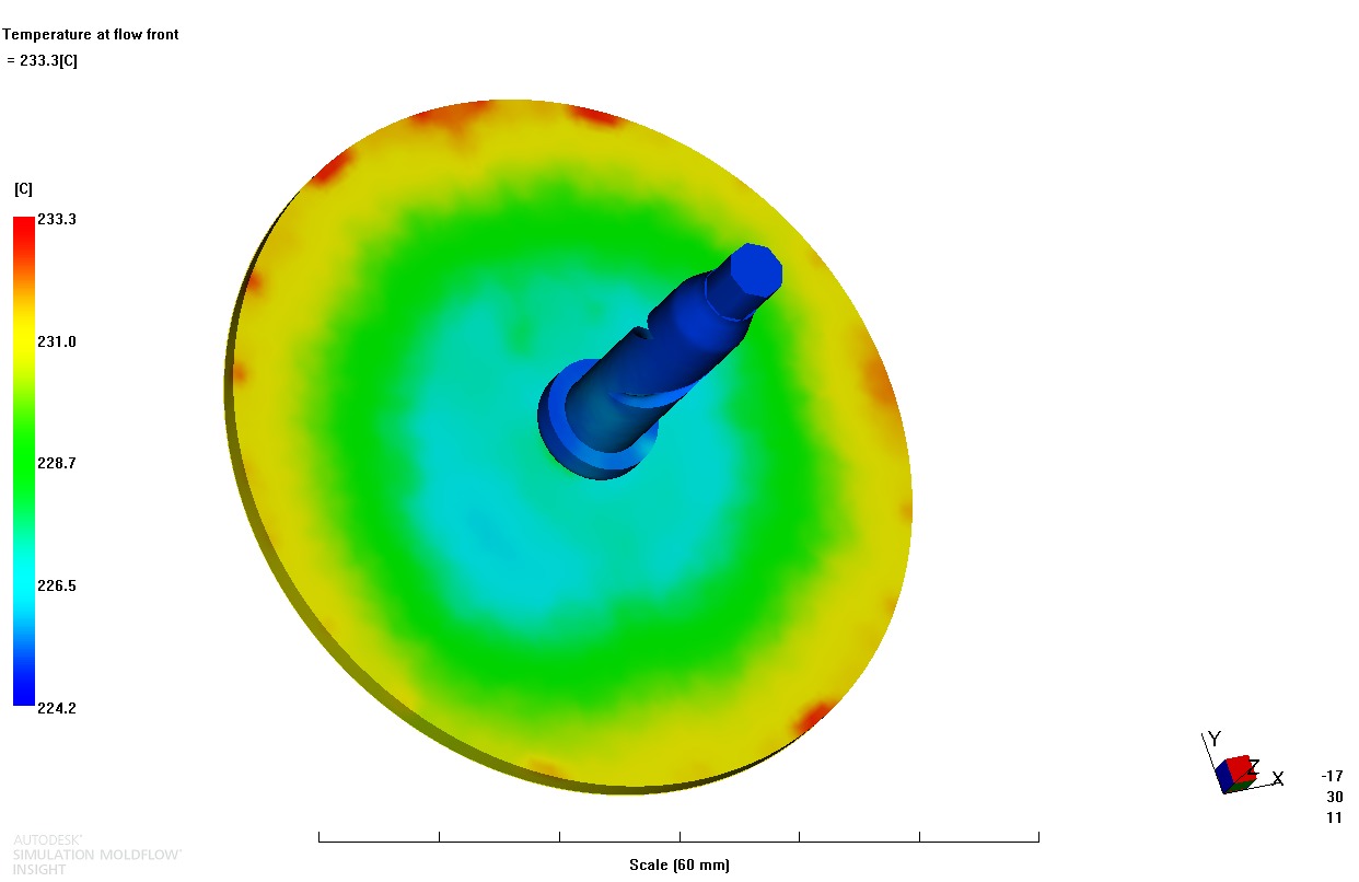 Unrealistic Temperature at Flow Front result