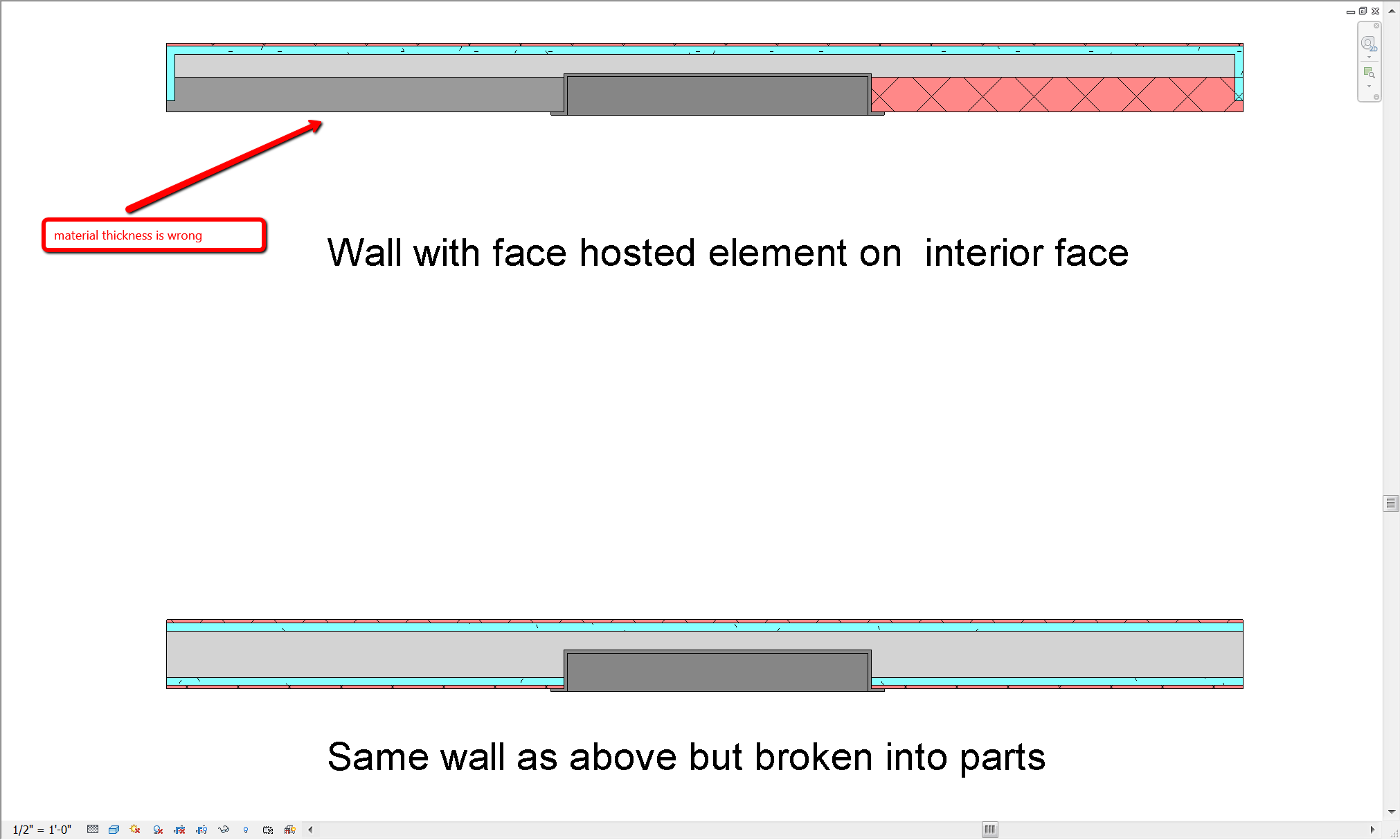 Wall wrapping insert displays incorrectly when inserting face based ...