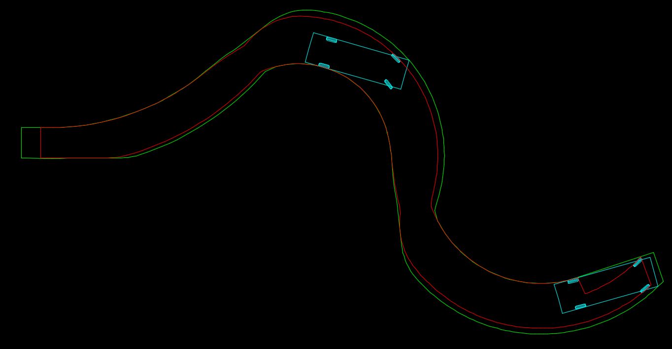 Vehicle wheel path is displayed while creating a vehicle swept path in ...