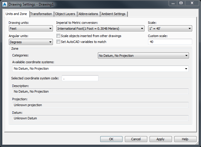 Help Cannot Assign User Defined Coordinate System In Map 3d Or Civil