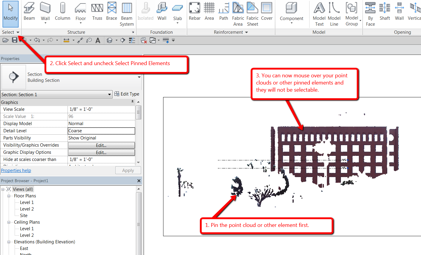 Point cloud becomes blurry when you mouse over them in Revit