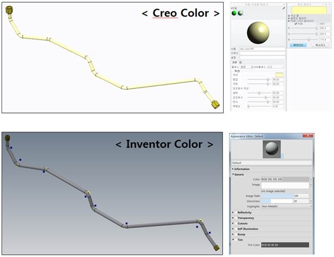 Parts color changes to default grey when opening Creo files