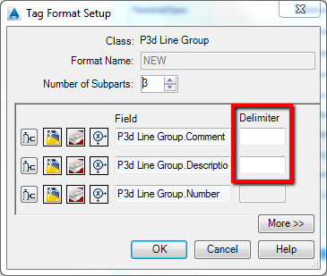 AutoCAD Plant 3D: P3d Line Group tag entries do not update Properties