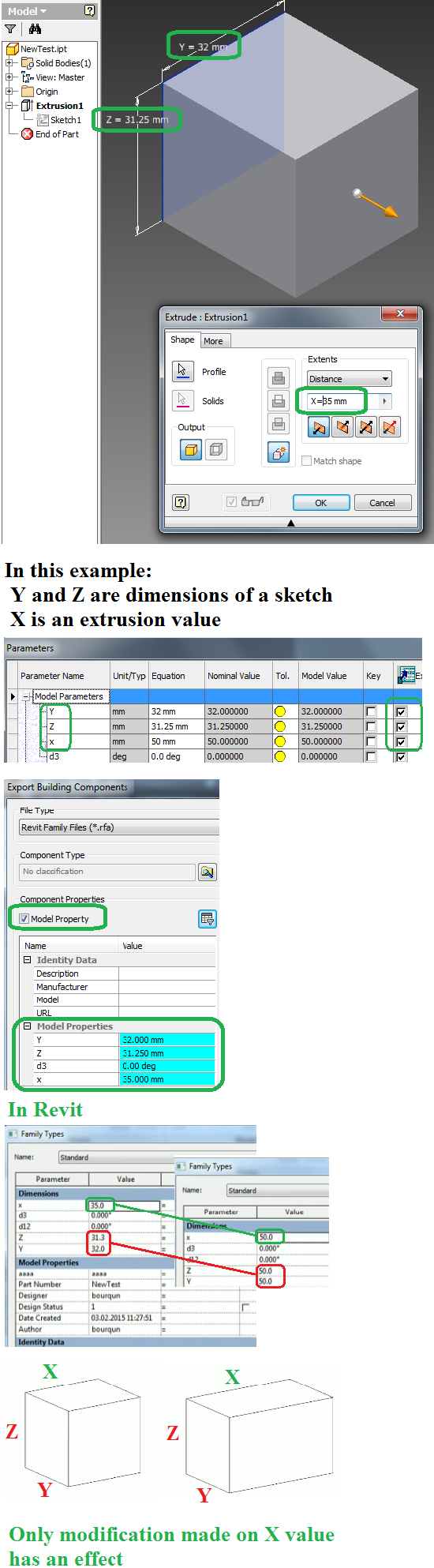 Exported sketch parameters in rfa not editable in Revit