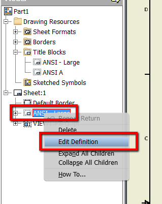 How to add a drawing creation date in a title block in Inventor