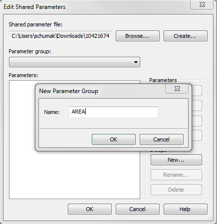 Revit: How to create a shared Area parameter for parametric duct fittings