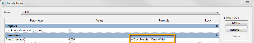 Revit: How to create a shared Area parameter for parametric duct fittings