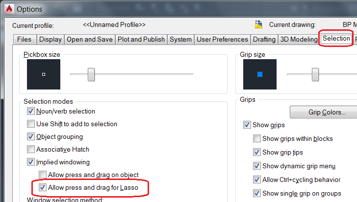 So Deaktivieren Sie Die Funktion Lasso Auswahlbereich In AutoCAD