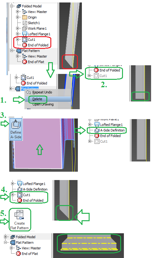 Adding cut normal on sheet metal re-orients part
