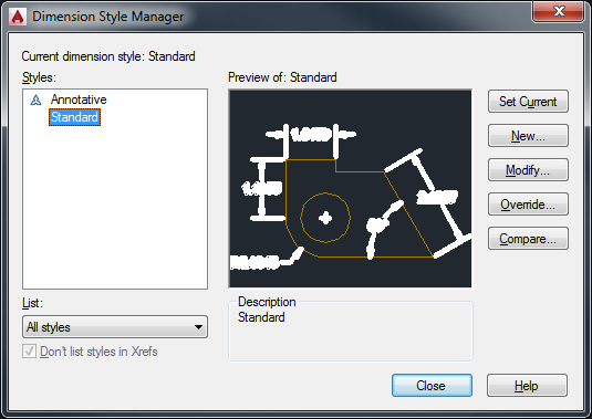 Dimension Style and Partial Preview dialogs display fat lines and text ...