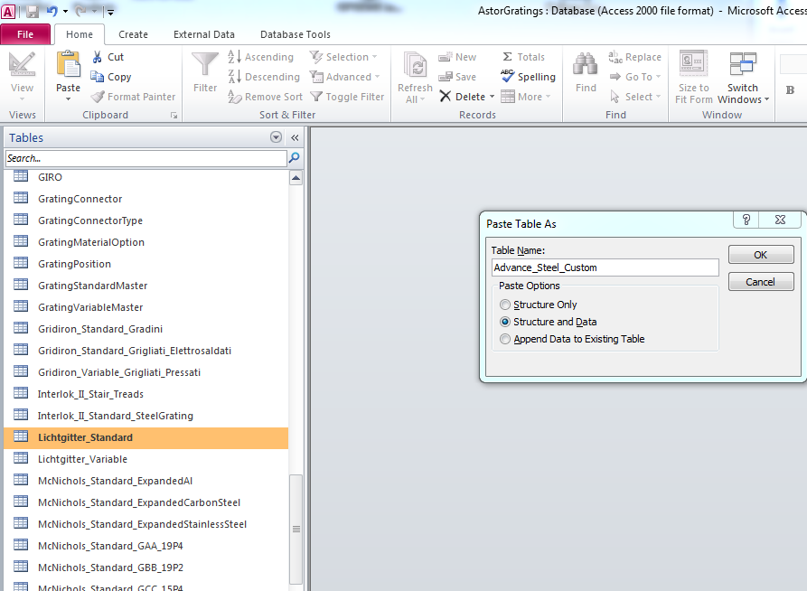 How to add custom steel gratings in Advance Steel