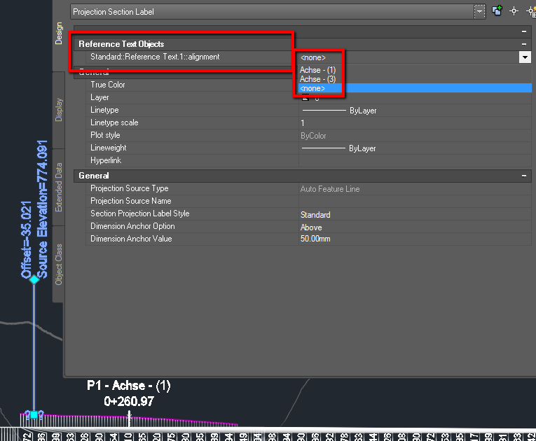 How to add offset alignments with labels to a section view in Civil 3D