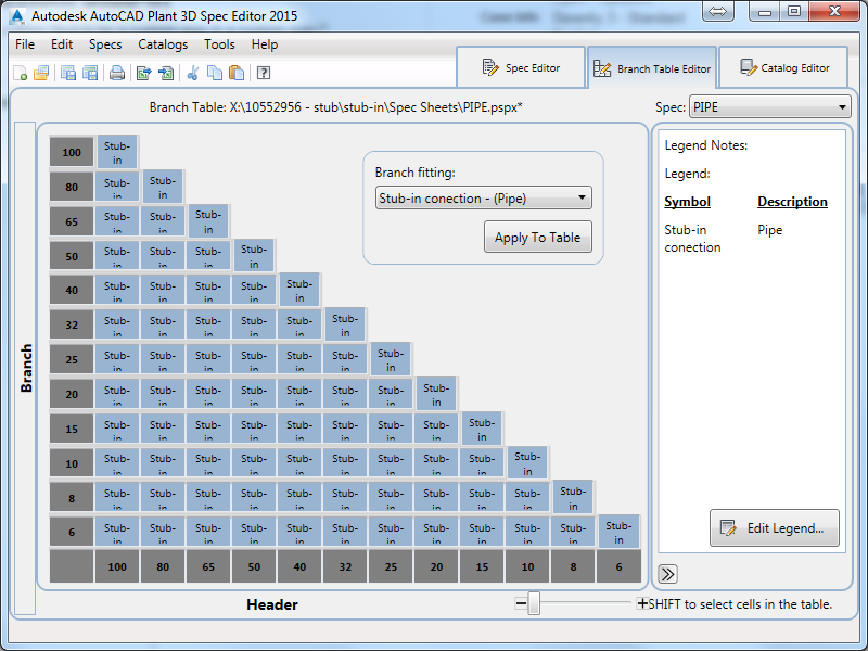 AutoCAD Plant 3D: Stub-In drawn to outside of header pipe