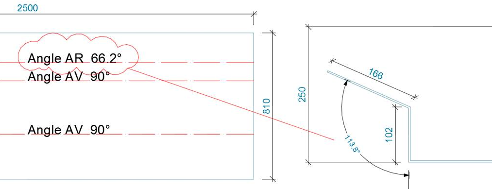 Advance Steel: Bending angle information on workshop drawing in ...