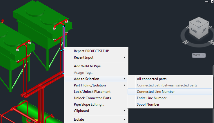 How to select an entire line number in AutoCAD Plant 3D.