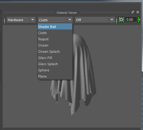 Change the Material Viewer default Model in Maya