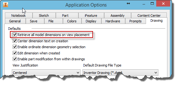 How to retrieve model dimensions in a drawing in Inventor