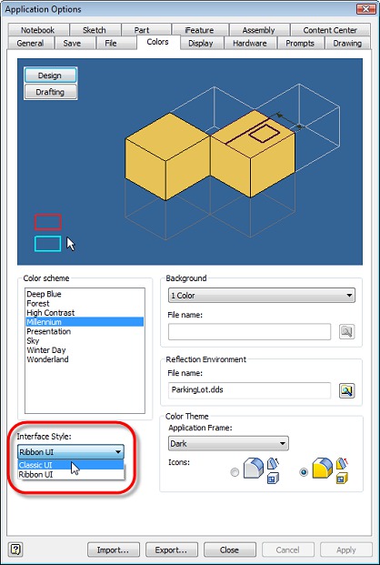 Autodesk® Inventor®: Disabling Ribbon Interface