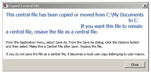 "File not saved" when syncing or saving in Revit
