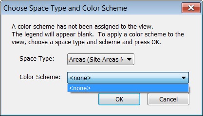 Area schemes have lost their color schemes in Revit