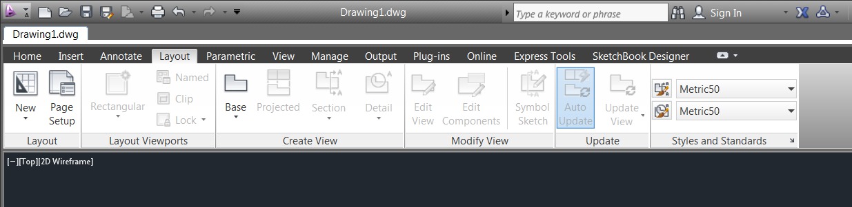 Model Documentation commands do not show on the ribbon in AutoCAD