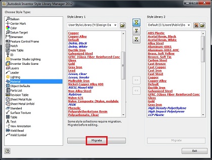 Style Library Migration to new release of Inventor