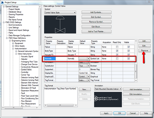 Control valve symbol is incorrect and the substitution palette shows ...