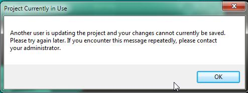All files in a project are either read-only or shows project currently ...