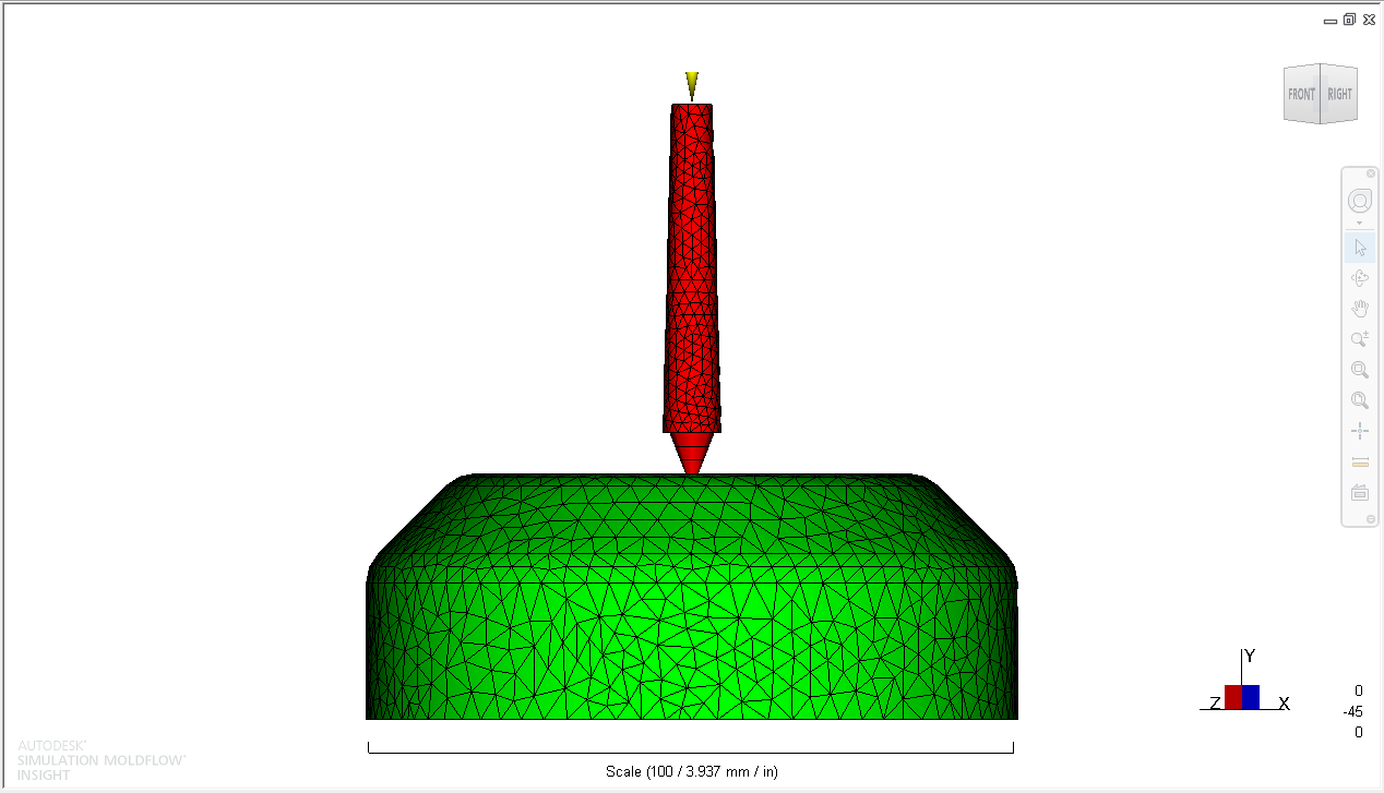 How to model a 3D feed system with valve gates in Moldflow
