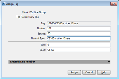 How to create a new line number tag in AutoCAD Plant 3D