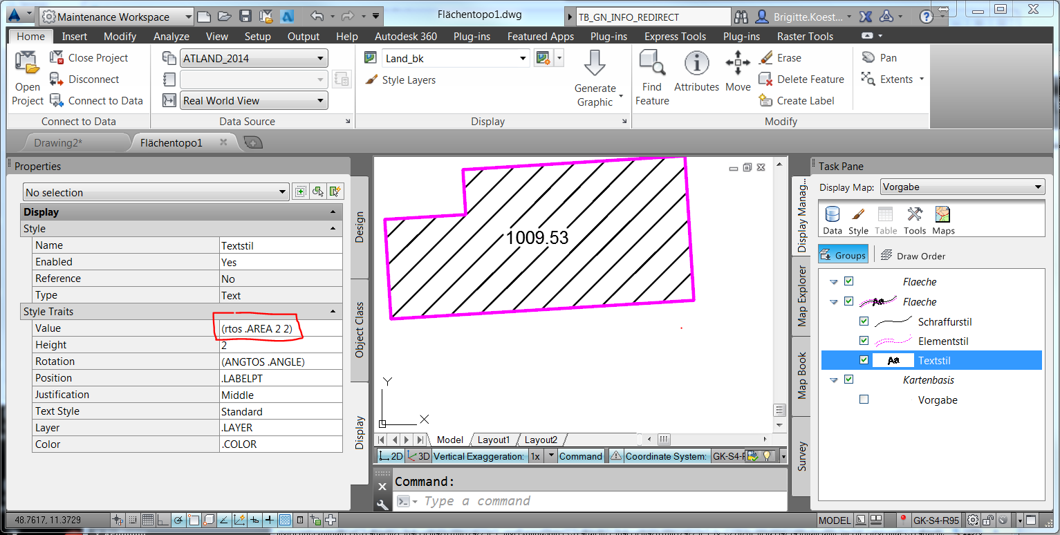 Map Textstil or Annotation from calculated values display with 7 ...