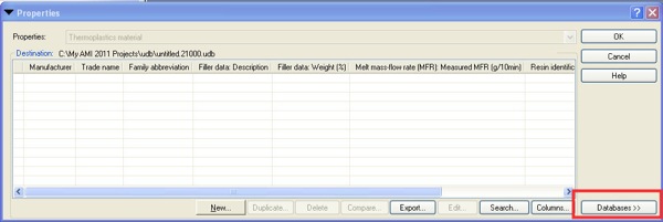 How to create a personal material database in Moldflow