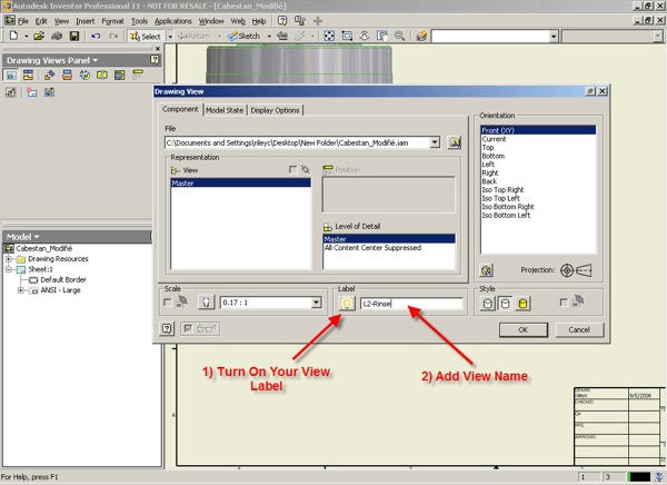 Creating custom view label