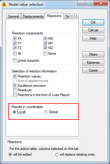 How to obtain results in the support’s local coordinate system in Robot ...